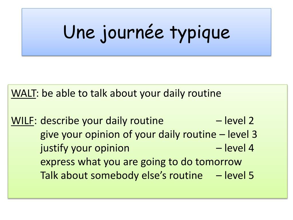 PPT - Une journée typique PowerPoint Presentation, free download - ID ...