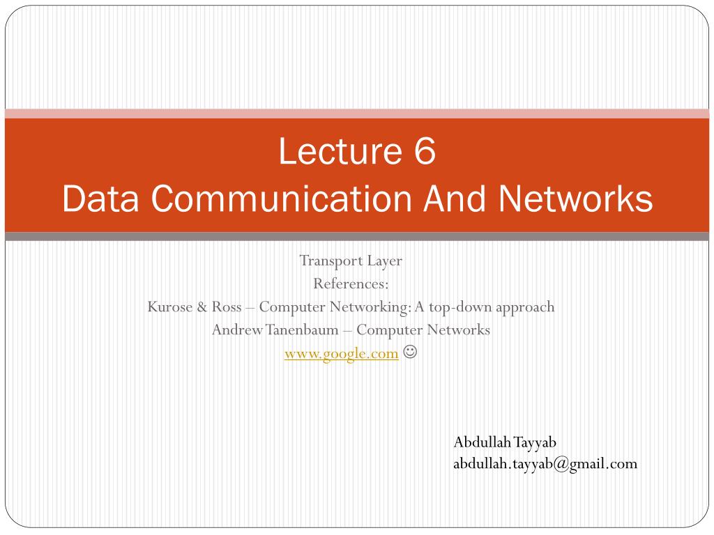 PPT - Lecture 6 Data Communication And Networks PowerPoint Presentation ...