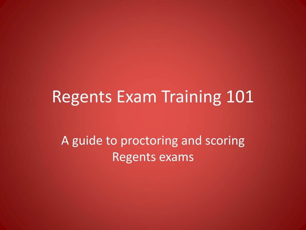PPT - Regents Exam Training 101 PowerPoint Presentation, free download ...