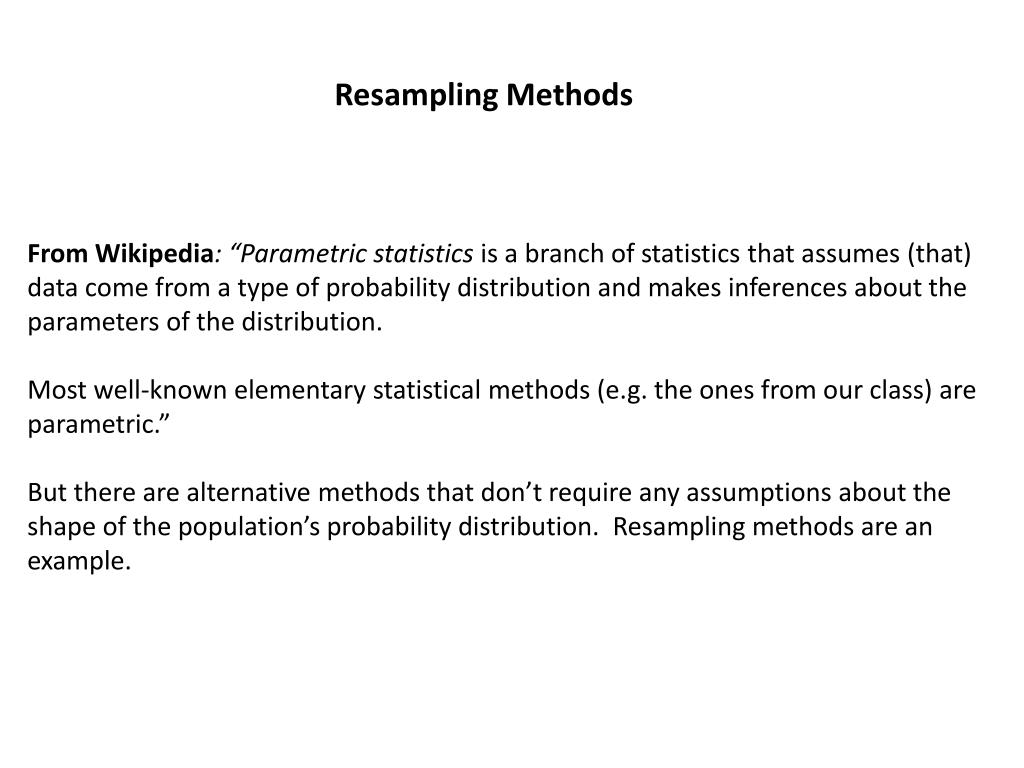 PPT - Resampling Methods PowerPoint Presentation, free download - ID ...