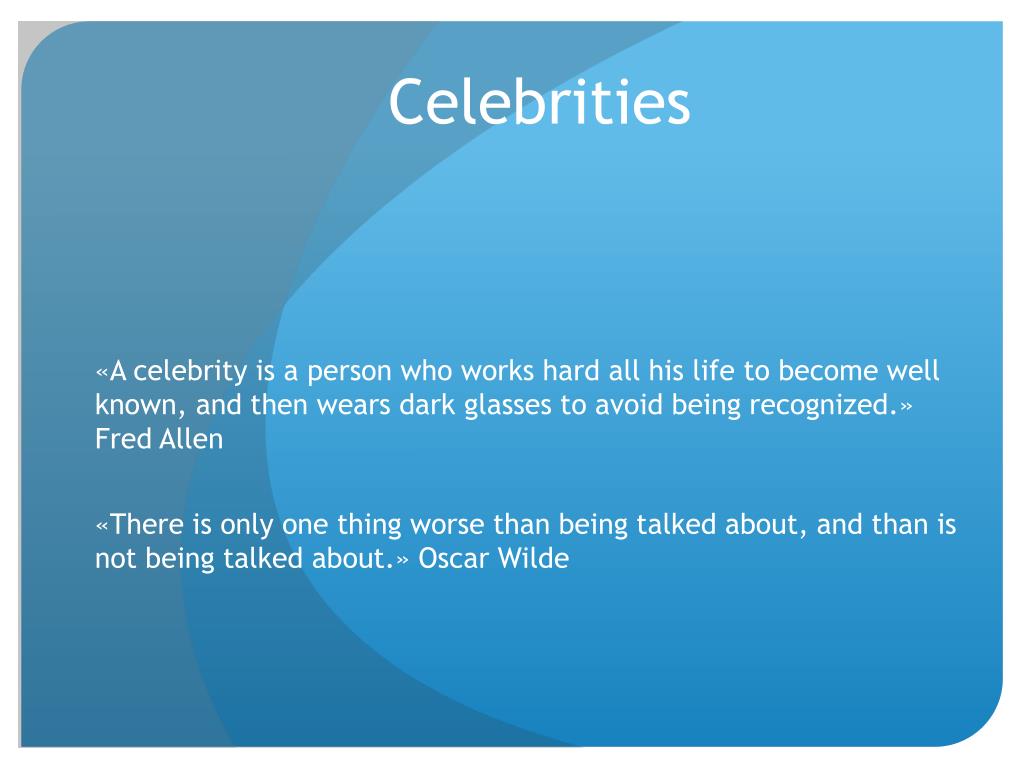 PPT - Celebrities PowerPoint Presentation, free download - ID:1874971