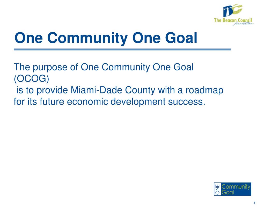 PPT - One Community One Goal PowerPoint Presentation, free download ...
