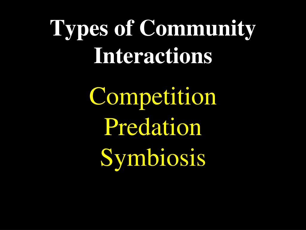 PPT - Types of Community Interactions PowerPoint Presentation, free ...