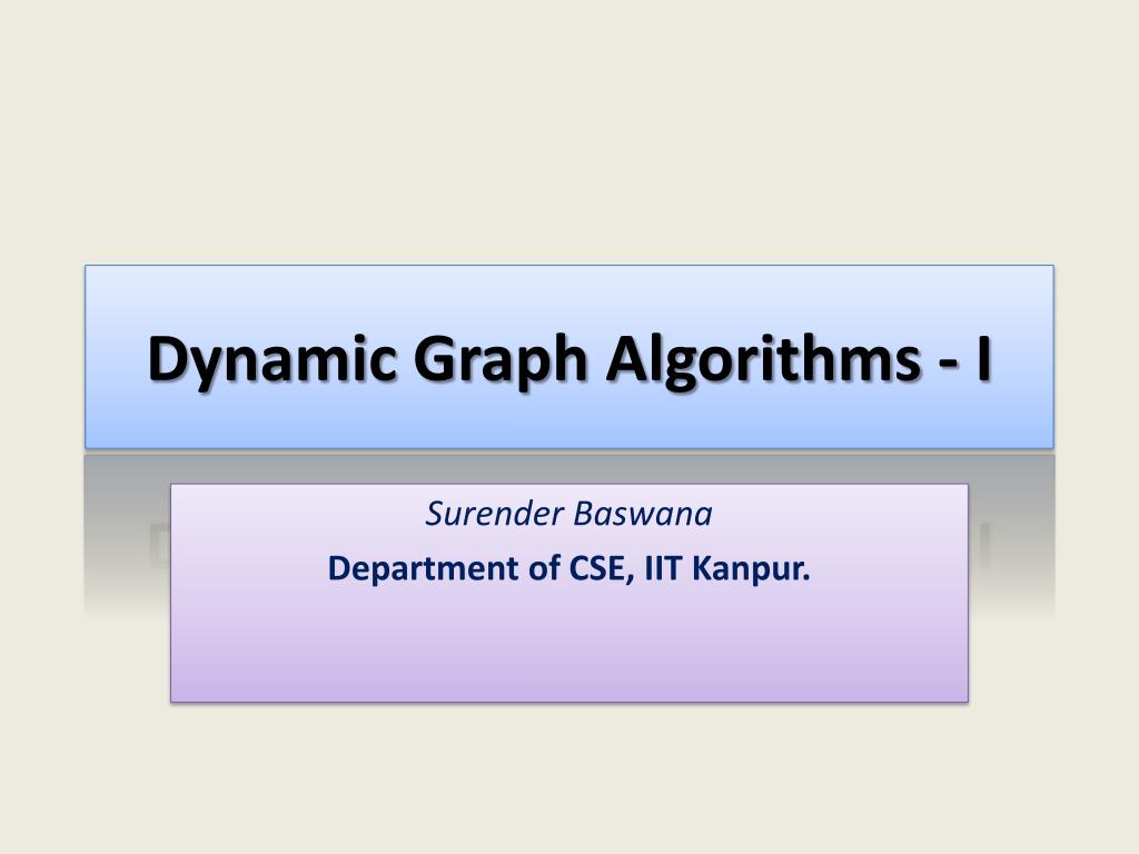 PPT - Dynamic Graph Algorithms - I PowerPoint Presentation, free ...