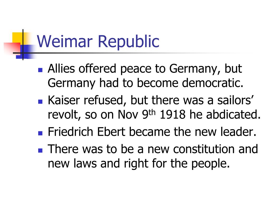 PPT - Weimar Republic PowerPoint Presentation, free download - ID:1880987
