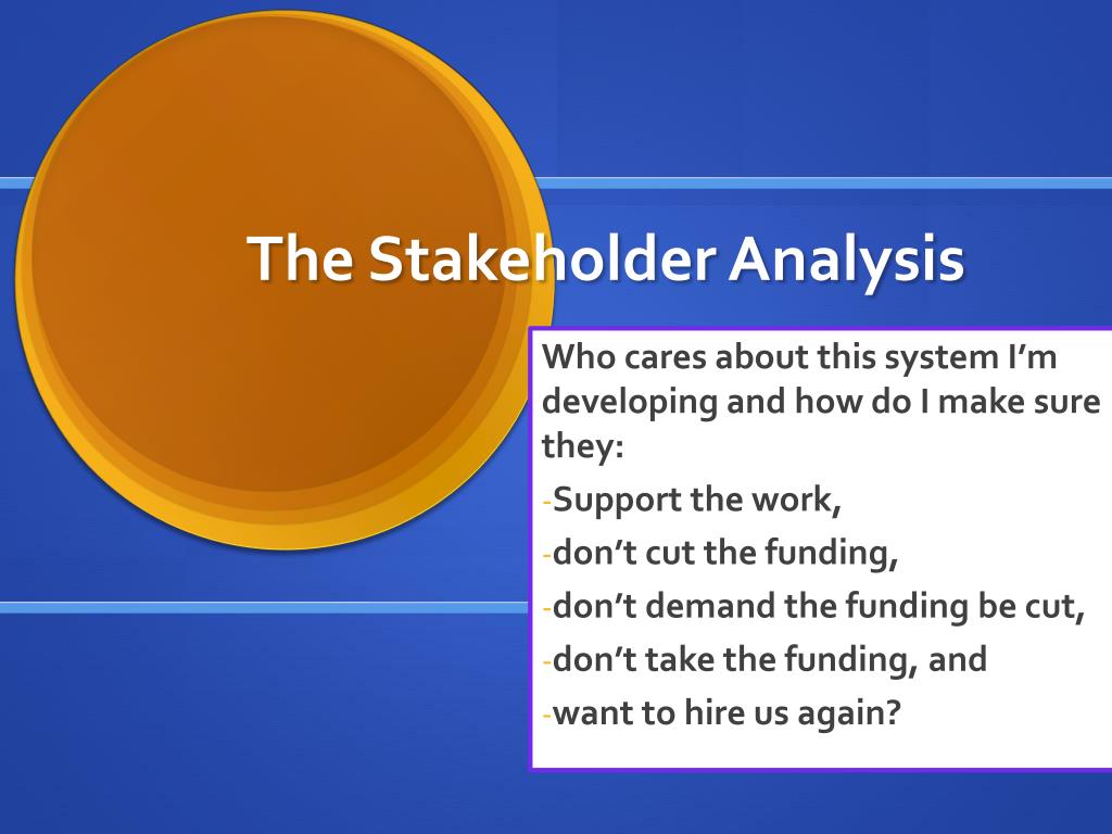 PPT - The Stakeholder Analysis PowerPoint Presentation, free download ...