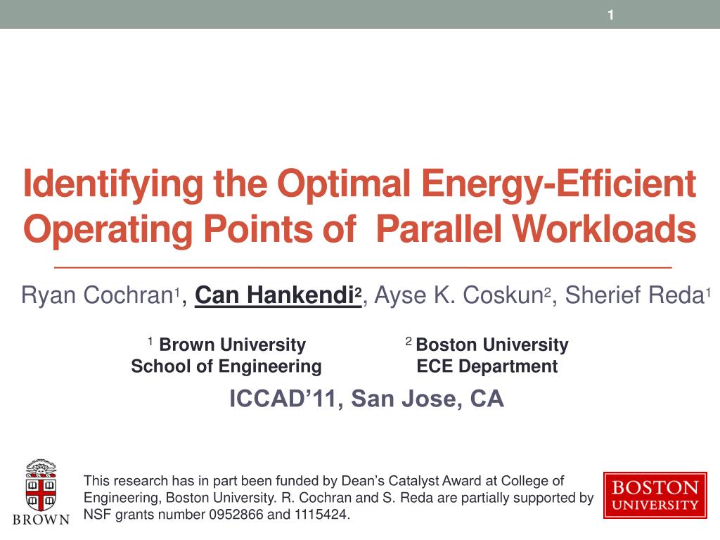Ppt Identifying The Optimal Energy Efficient Operating Points Of Parallel Workloads Powerpoint