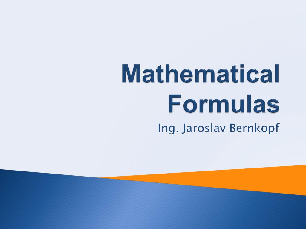 PPT - Mathematical Formulas PowerPoint Presentation, free download - ID ...