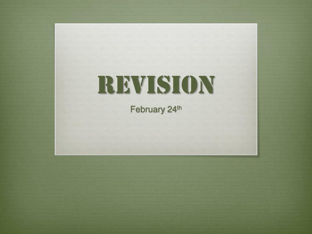 PPT - Revision PowerPoint Presentation, free download - ID:1883596