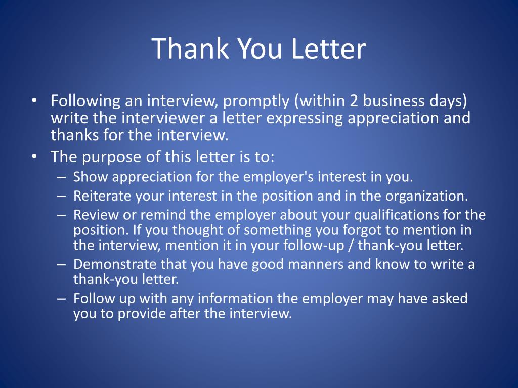PPT - Thank You Letter PowerPoint Presentation, free download - ID:1885733
