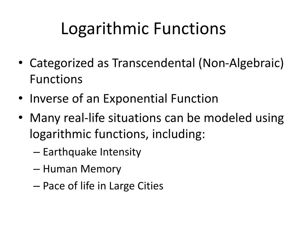 PPT - Logarithmic Functions PowerPoint Presentation, free download - ID ...