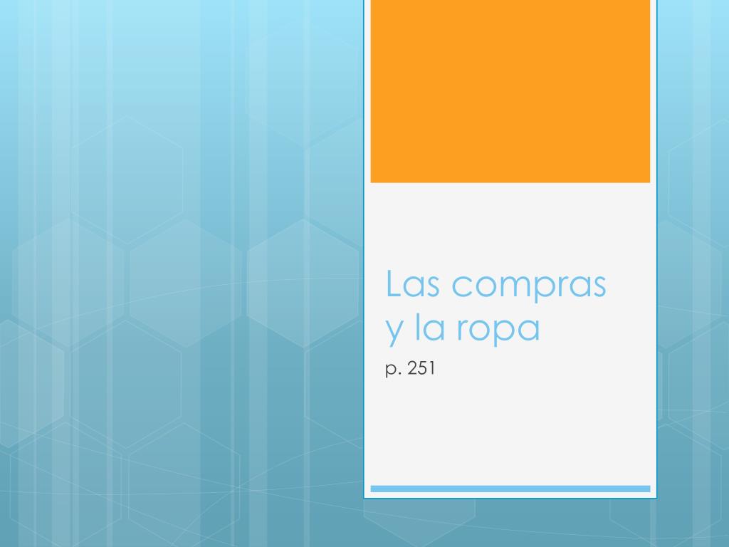 PPT - Las compras y la ropa PowerPoint Presentation, free download - ID ...