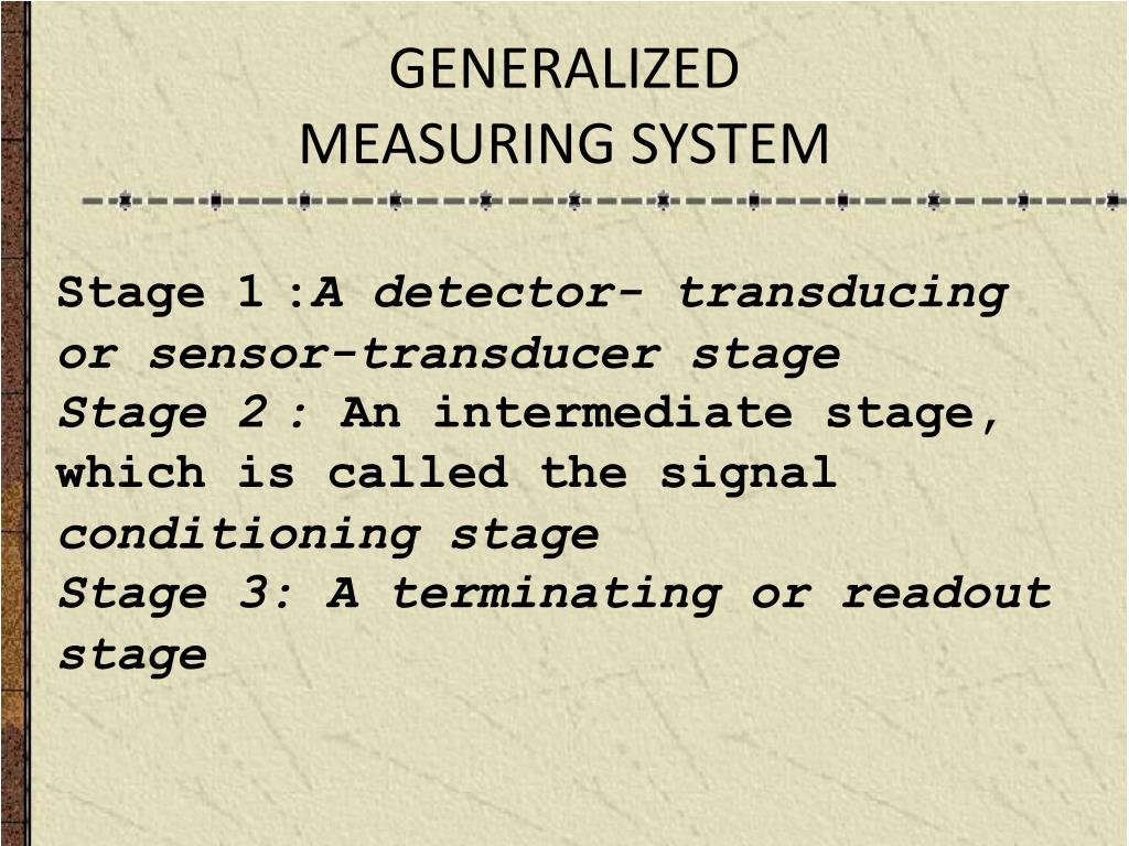 PPT - GENERALIZED MEASURING SYSTEM PowerPoint Presentation, free ...