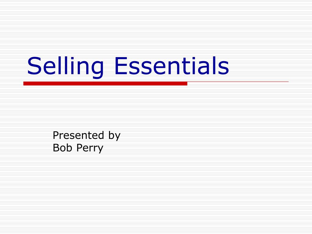 PPT - Selling Essentials PowerPoint Presentation, free download - ID ...