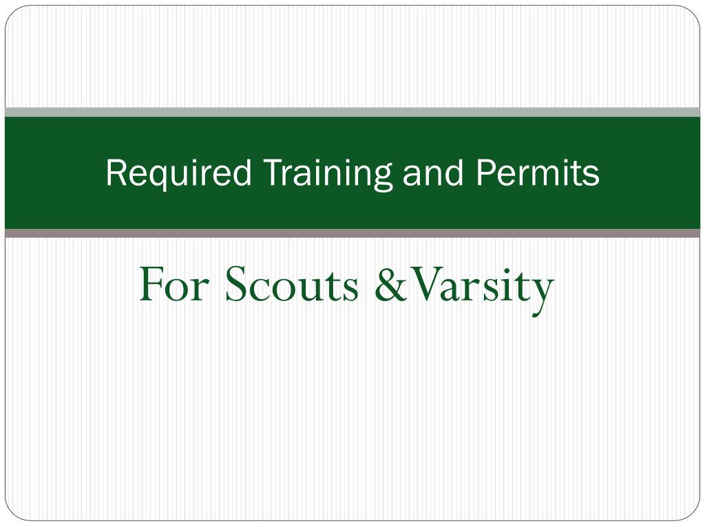 PPT - Required Training and Permits PowerPoint Presentation, free ...