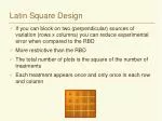 PPT - Latin Square Designs PowerPoint Presentation, free download - ID ...