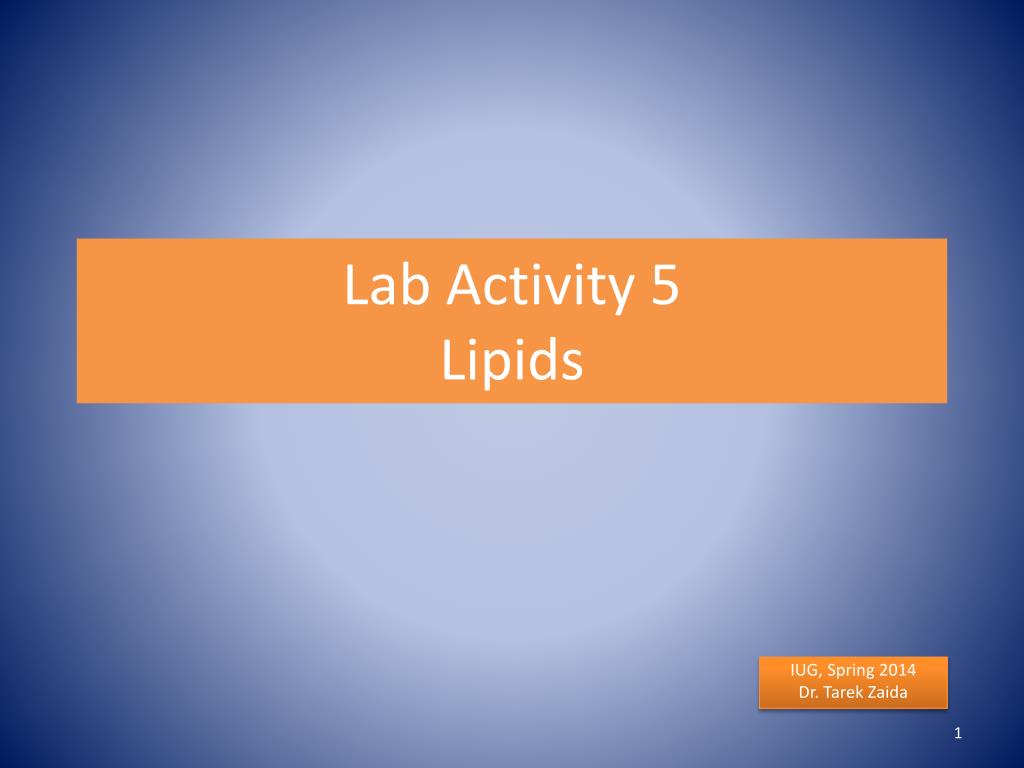 PPT - Lab Activity 5 Lipids PowerPoint Presentation, free download - ID ...
