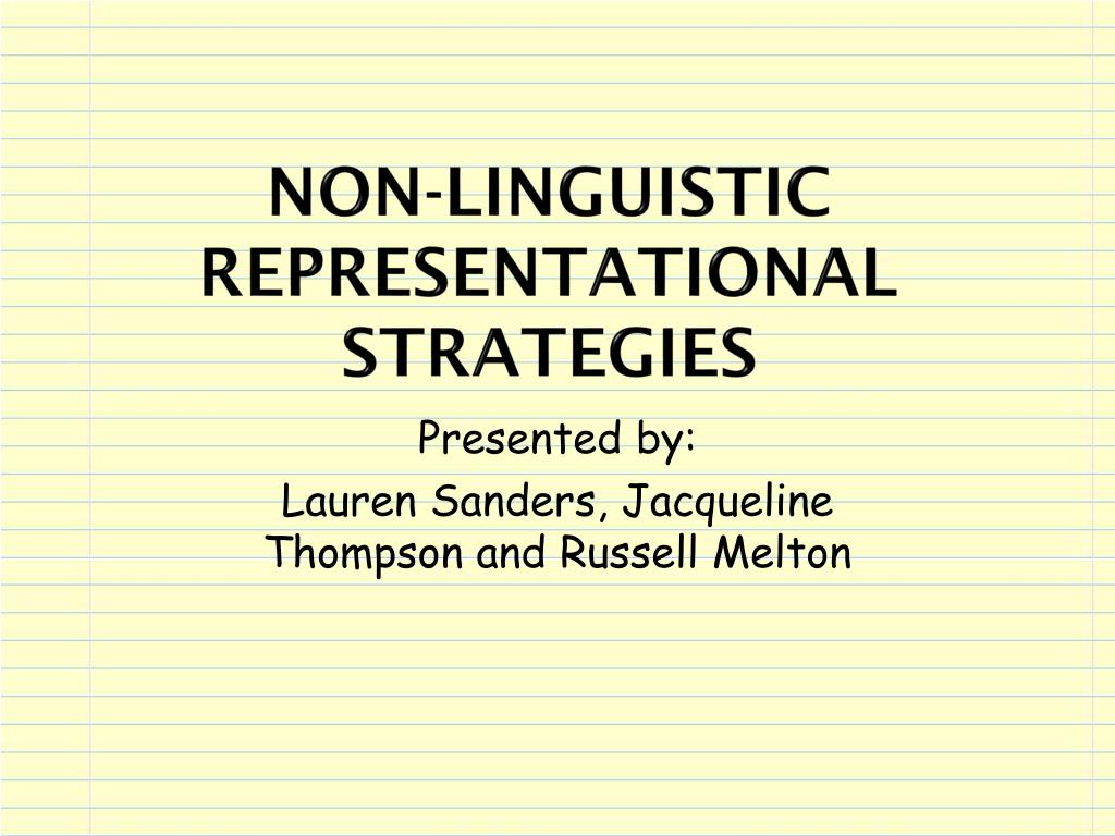 PPT - Non-linguistic representational strategies PowerPoint ...