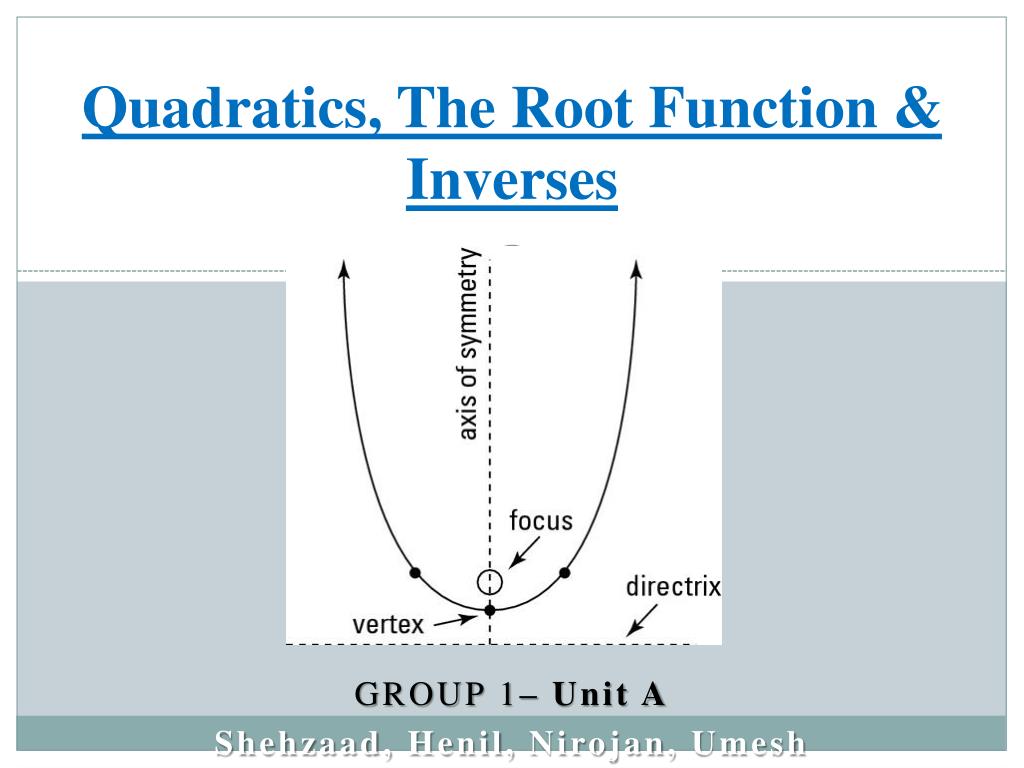 PPT - Quadratics, The Root Function & Inverses PowerPoint Presentation ...