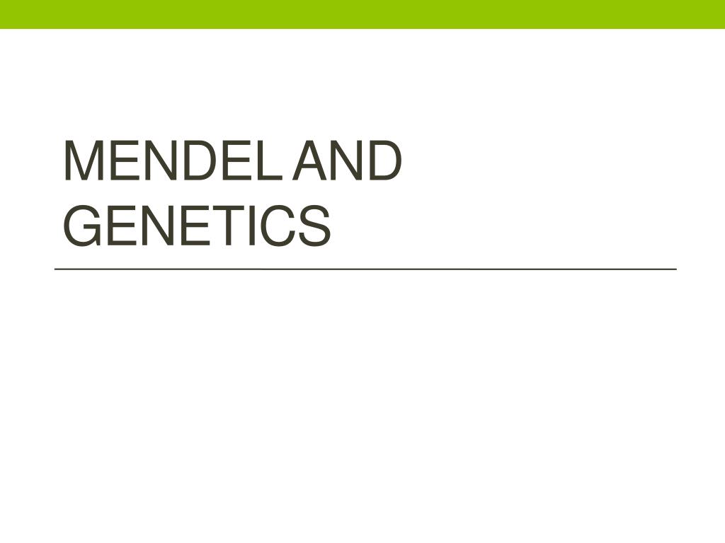 PPT - Mendel and Genetics PowerPoint Presentation, free download - ID ...