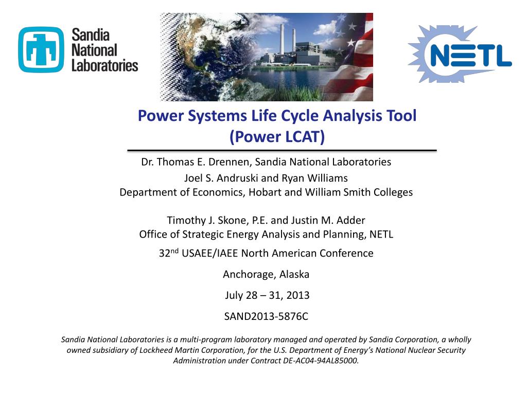 PPT - Power Systems Life Cycle Analysis Tool (Power LCAT) PowerPoint ...