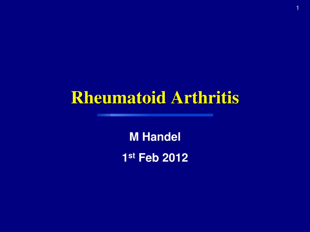 PPT - Rheumatoid Arthritis PowerPoint Presentation, free download - ID ...