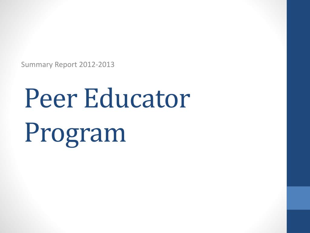 PPT - Peer Educator Program PowerPoint Presentation, free download - ID:1899082