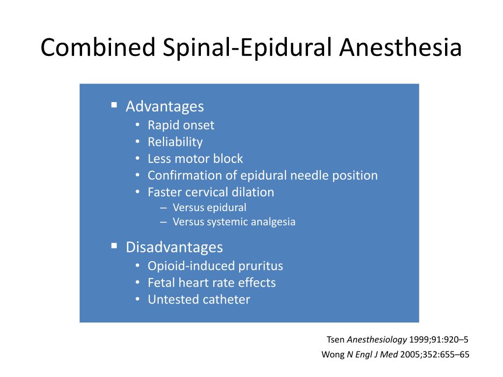 PPT - Combined Spinal-Epidural Anesthesia PowerPoint Presentation, free ...