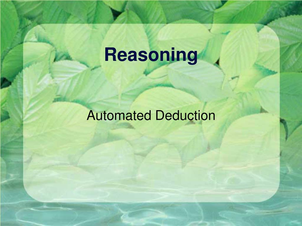 PPT - Reasoning PowerPoint Presentation, free download - ID:1899505
