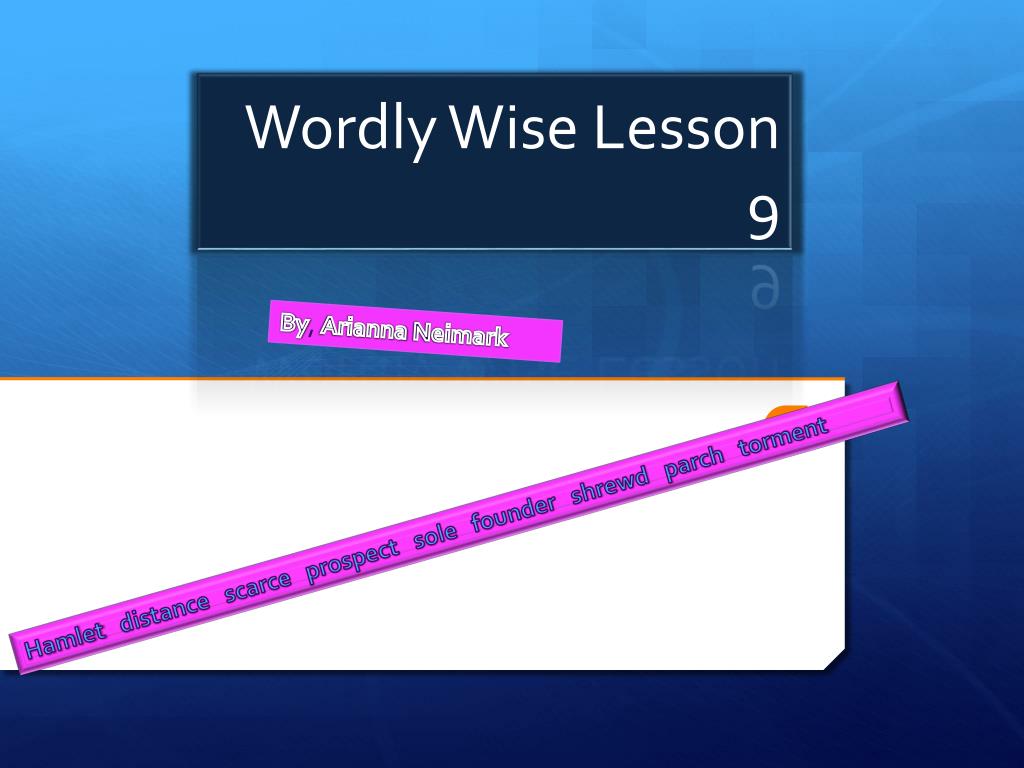 PPT - Wordly Wise Lesson 9 PowerPoint Presentation, free download - ID ...