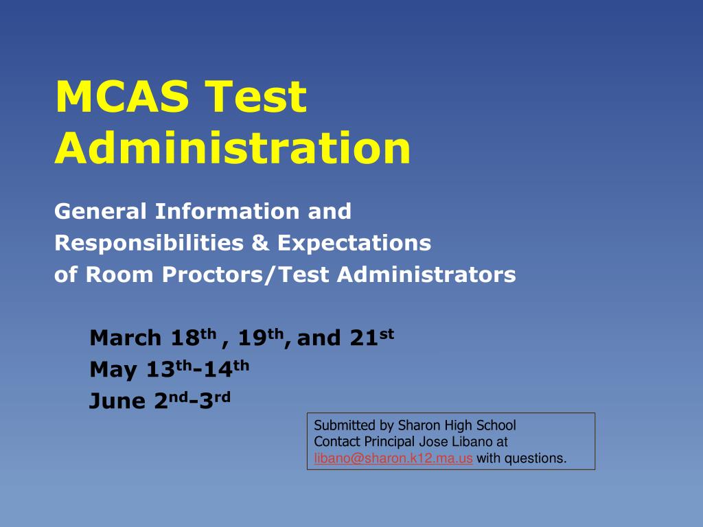 PPT - MCAS Test Administration PowerPoint Presentation, free download ...