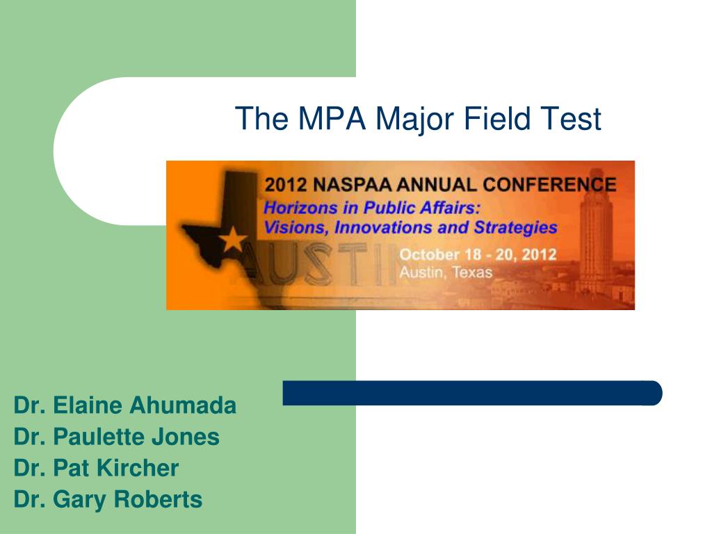 PPT - The MPA Major Field Test PowerPoint Presentation, free download ...
