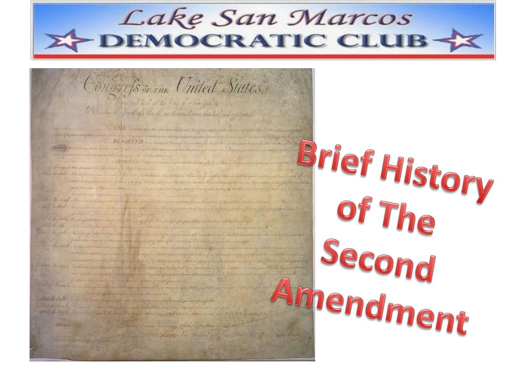 PPT - Brief History of The Second Amendment PowerPoint Presentation ...