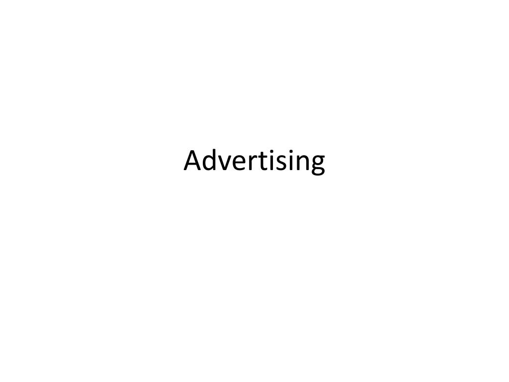 PPT - Advertising PowerPoint Presentation, free download - ID:1906306
