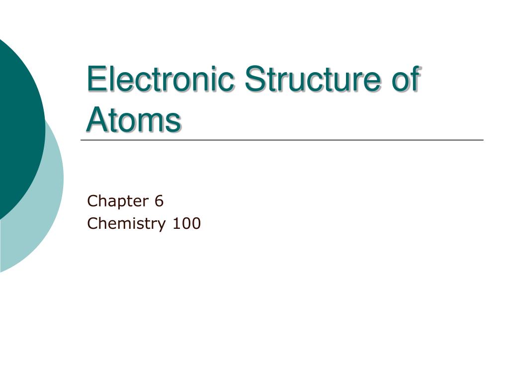 PPT - Electronic Structure of Atoms PowerPoint Presentation, free ...