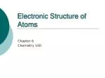 PPT - Electronic Structure of Atoms PowerPoint Presentation, free ...