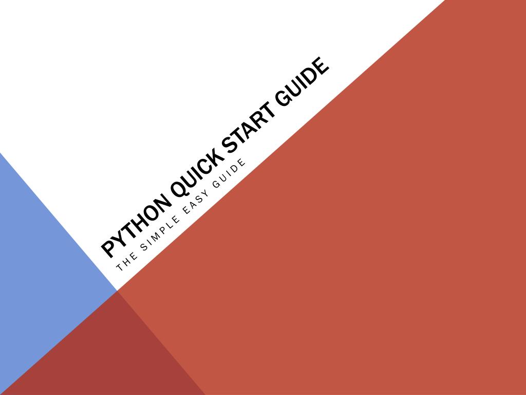 PPT - Python quick start guide PowerPoint Presentation, free download ...