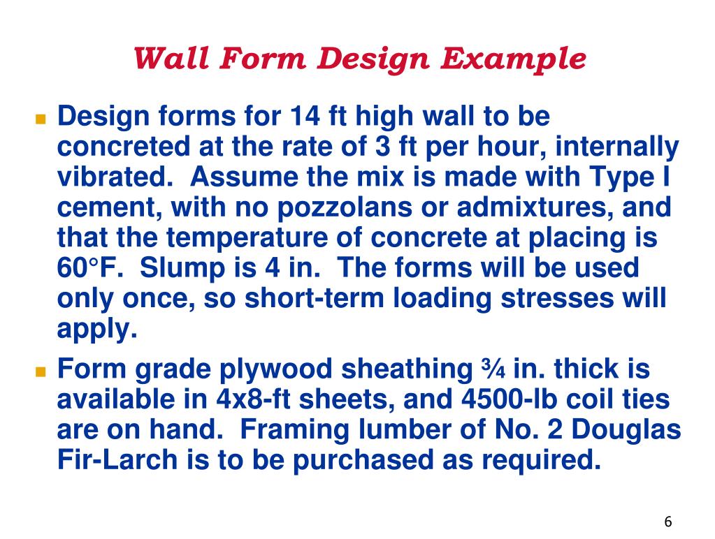 PPT - Wall Form Design Example PowerPoint Presentation, free download ...