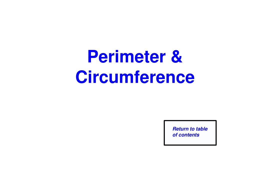 PPT - Perimeter & Circumference PowerPoint Presentation, free download ...