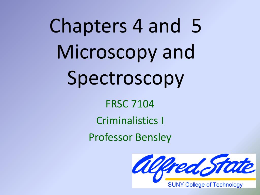 PPT - Chapters 4 and 5 Microscopy and Spectroscopy PowerPoint ...
