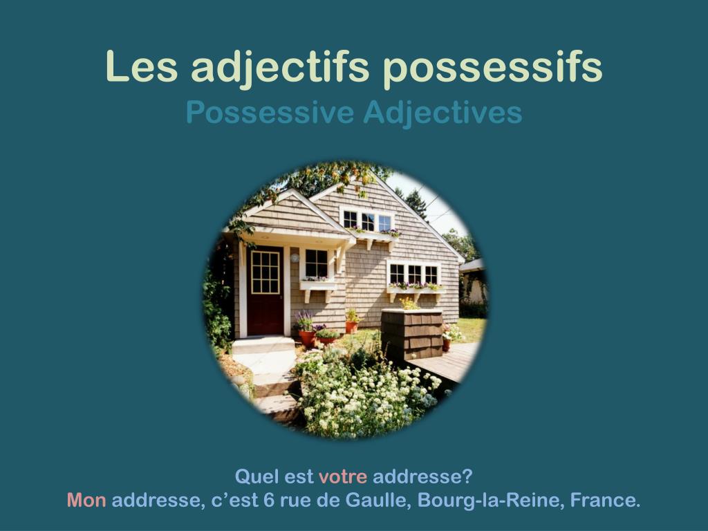 PPT - Les adjectifs possessifs PowerPoint Presentation, free download ...