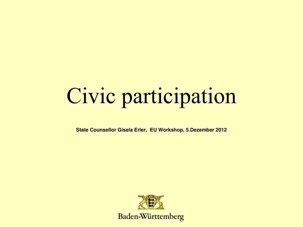 PPT - Civic participation PowerPoint Presentation, free download - ID ...