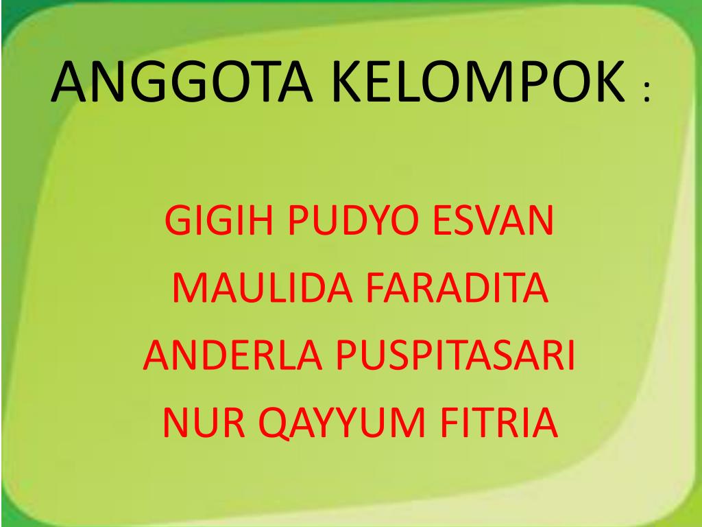 PPT - ANGGOTA KELOMPOK : PowerPoint Presentation, free download - ID ...