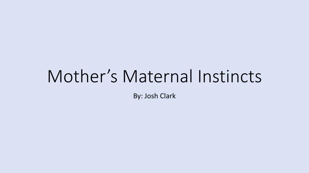PPT - Mother’s Maternal Instincts PowerPoint Presentation, free ...