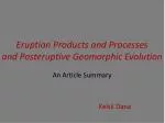 PPT - Geomorphic Surfaces, Fluvial Erosion, and Landscape Evolution ...