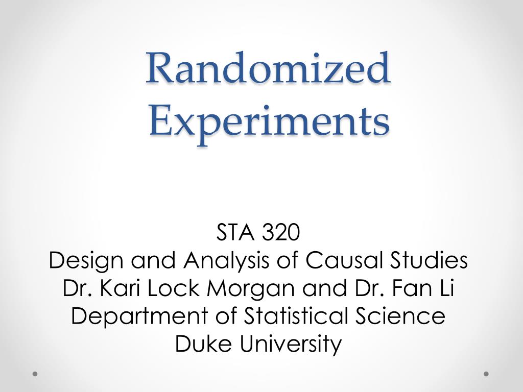 PPT - Randomized Experiments PowerPoint Presentation, free download ...