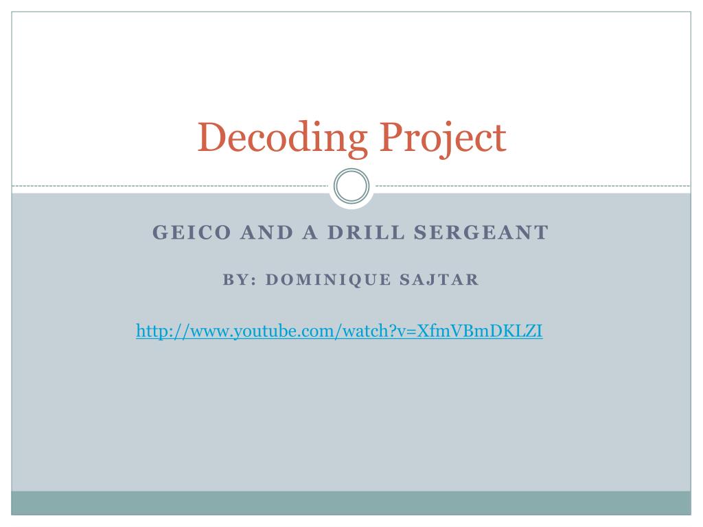 PPT - Decoding Project PowerPoint Presentation, free download - ID:1925382