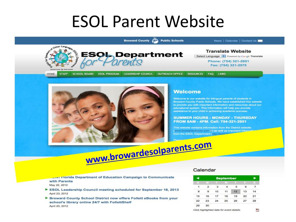 PPT - ESOL Parent Website PowerPoint Presentation, free download - ID ...