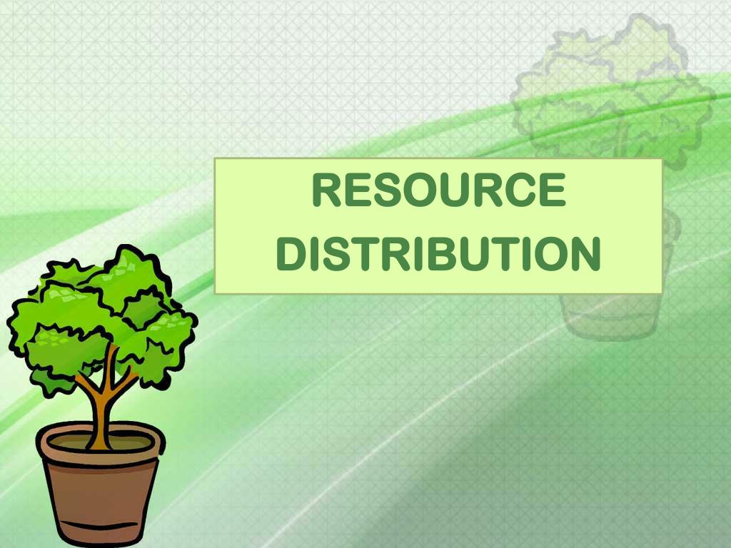 PPT - RESOURCE DISTRIBUTION PowerPoint Presentation, free download - ID ...