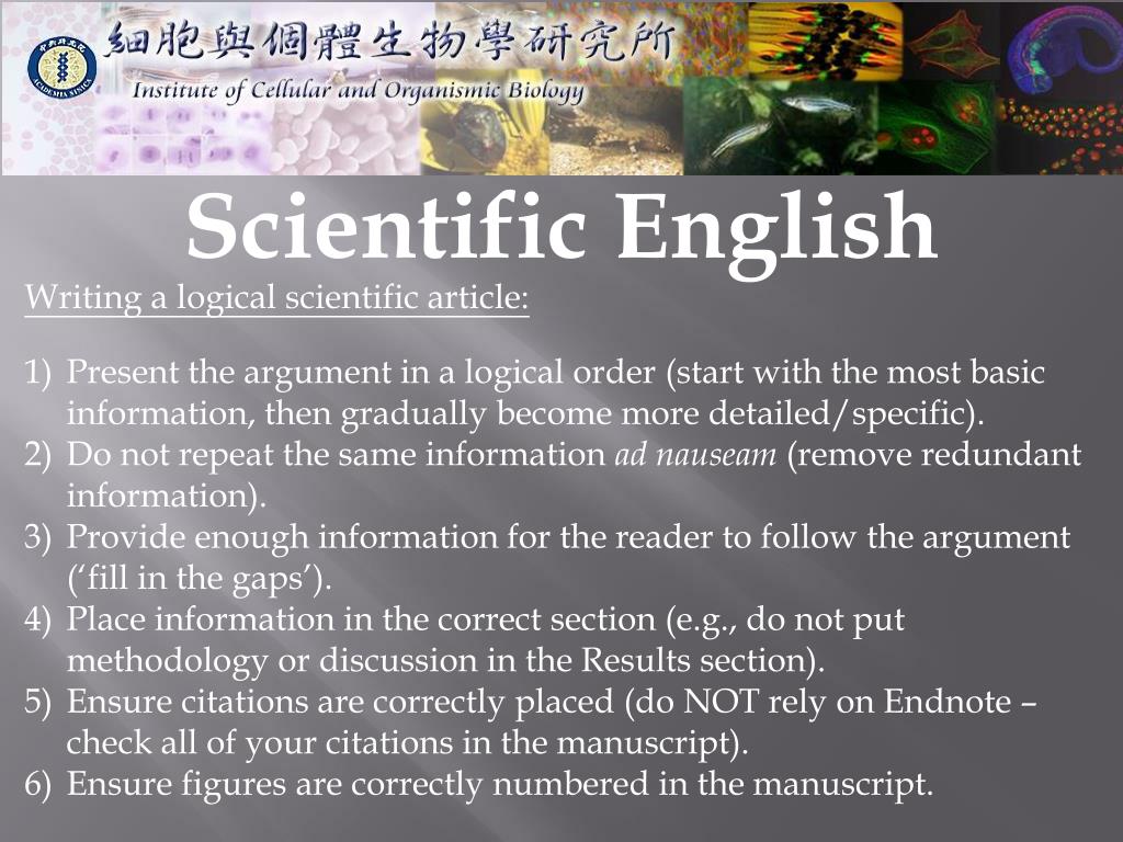 PPT - Scientific English PowerPoint Presentation, free download - ID ...